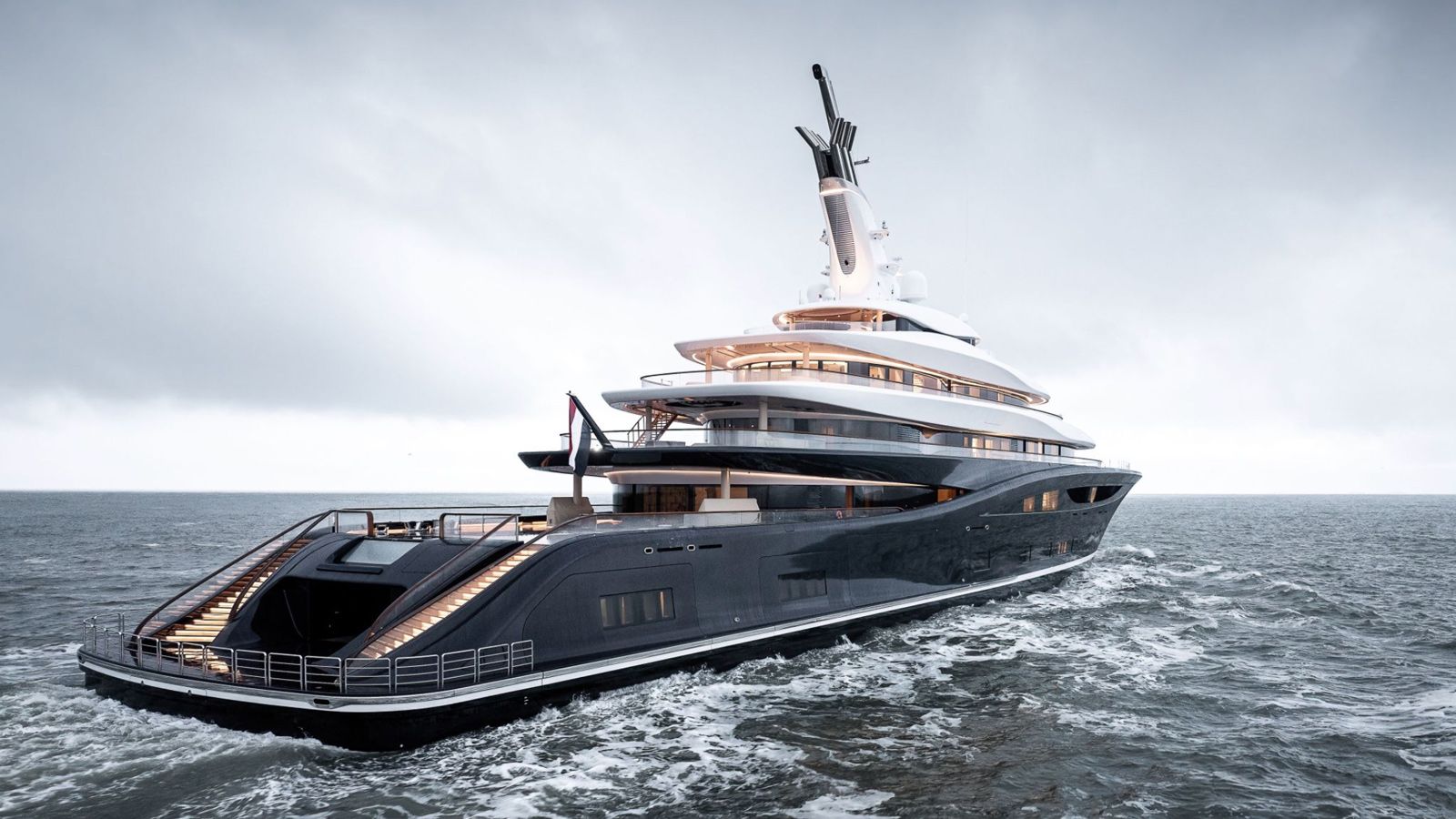 Landmark 119m fuel-cell Feadship superyacht Project 821 completes sea ...